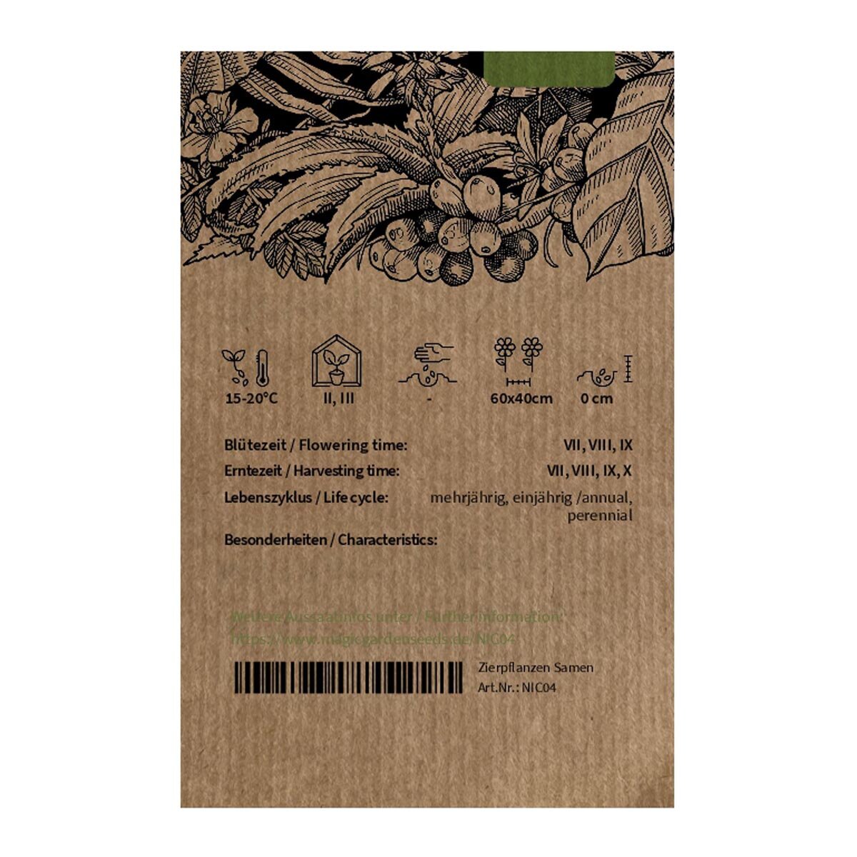 Tabaco Burley 'Bursanica' (Nicotiana tabacum) semillas